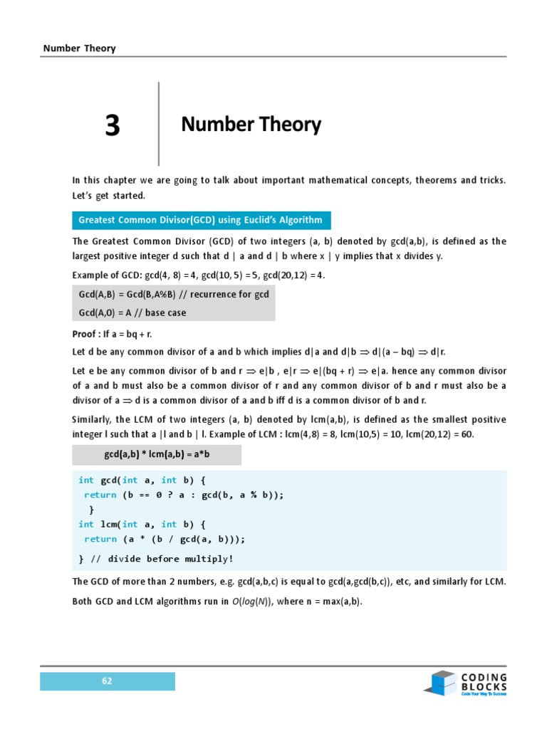 Number Theory | PDF | Number Theory | Discrete Mathematics