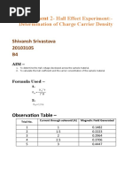 Experiment 3 - Four Probe Experiment | PDF | Semiconductors | Band Gap