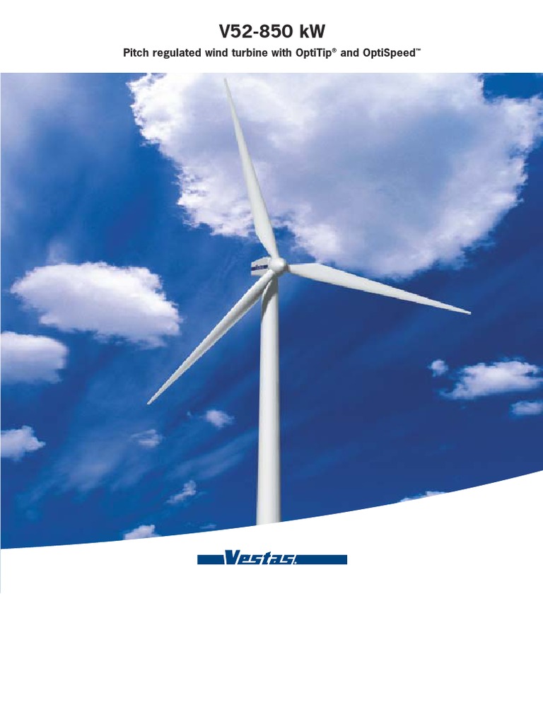 Pitch Regulated Wind Turbine With Optitip and Optispeed | PDF | Turbine ...
