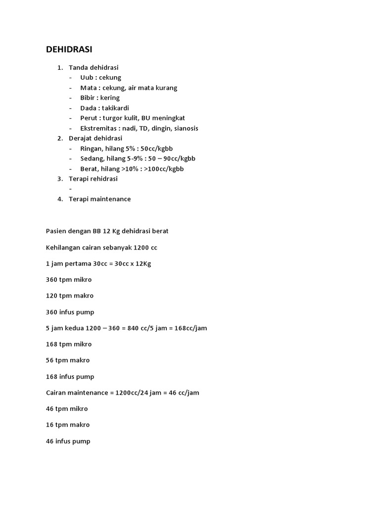 DEHIDRASI | PDF | Kesehatan Holistik