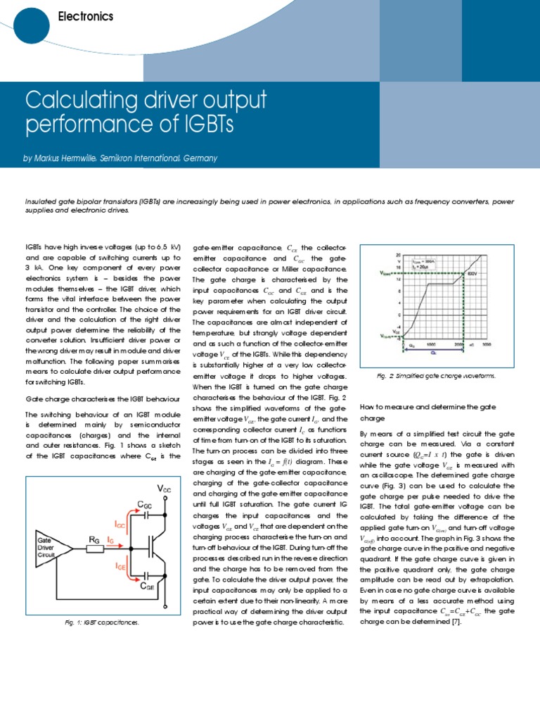 Calculating Driver Output For IGBT | PDF | Power Electronics | Capacitor