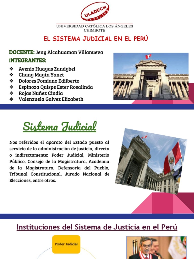 Sistema Judicial en El Perú | PDF | Gobierno | Separación de poderes