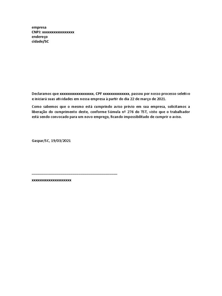 Exemplo De Pedido De Dispensa No Servico Novo Exemplo Vrogue Comodelo ...