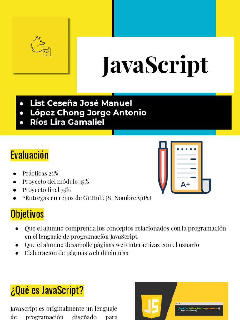 Javascript: List Ceseña José Manuel López Chong Jorge Antonio Ríos Lira Gamaliel | PDF | Objeto ...