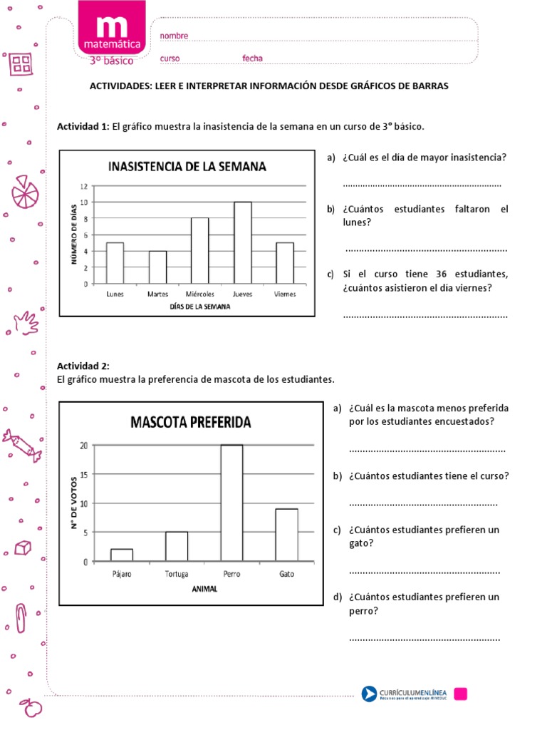 Interpretación de Gráficos en 3° Básico | PDF | Aprendizaje | Enseñando