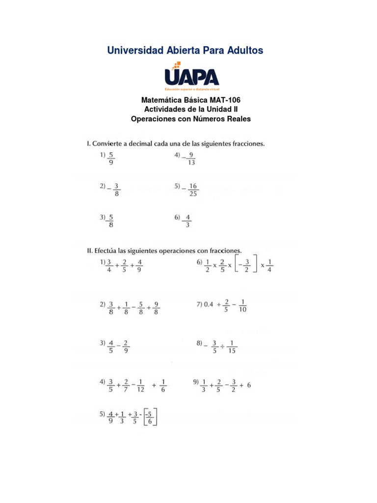 Actividades de La Unidad II | PDF