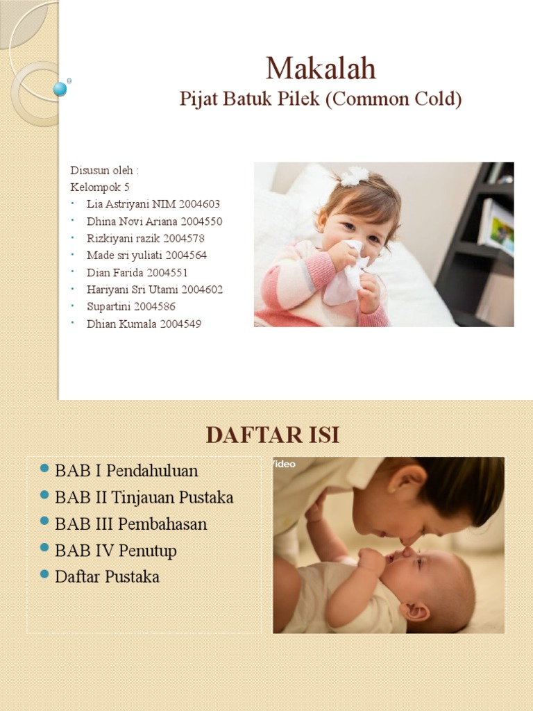 Makalah PIJAT UNTUK BATUK PILEK | PDF