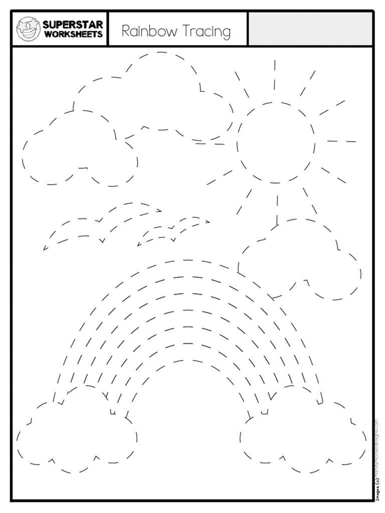 Rainbow Tracing Worksheet | PDF