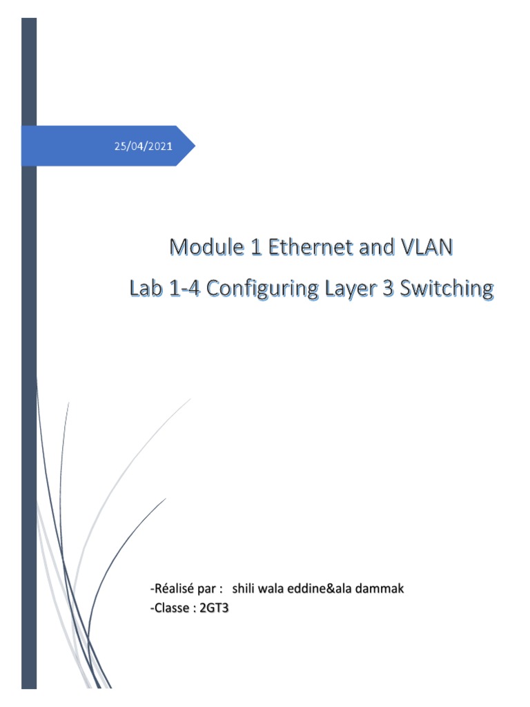 Configuring VLAN Routing and OSPF Dynamic Routing Between VLANs on Layer 3 Switches | PDF ...
