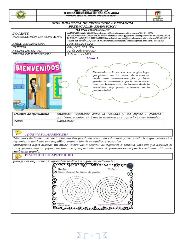Guia Dimension Comunicativa Transicion | PDF | Sílaba | Aprendizaje