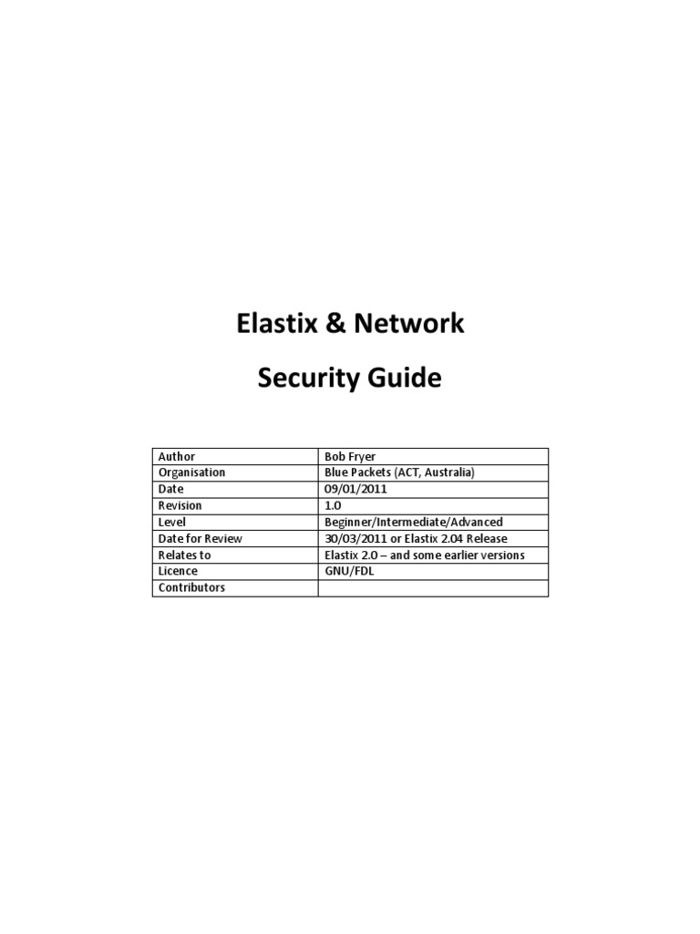 Elastix - Network Security Guide | PDF | Firewall (Computing) | Session Initiation Protocol