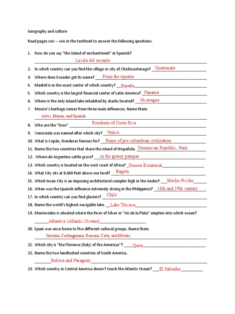 Kami Export - Caylen Johnson - Geo - and - Culture - Questions | PDF ...