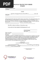 Barangay Protection Order: Vawc Form#4 CTRL - NO. | PDF | Virtue | Justice