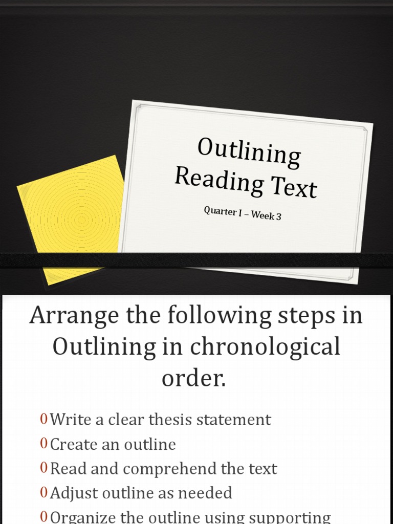 Outlining Reading Text: Quarter I - Week 3 | PDF | Employment | Paragraph