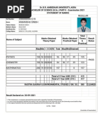 BSC Marksheet | PDF | Bachelor Of Science | Qualifications