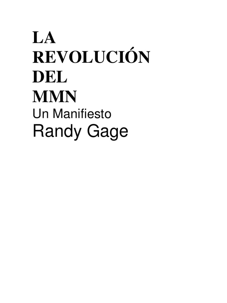 Libro Randy Gage | PDF | Comercialización de niveles múltiples | Marketing