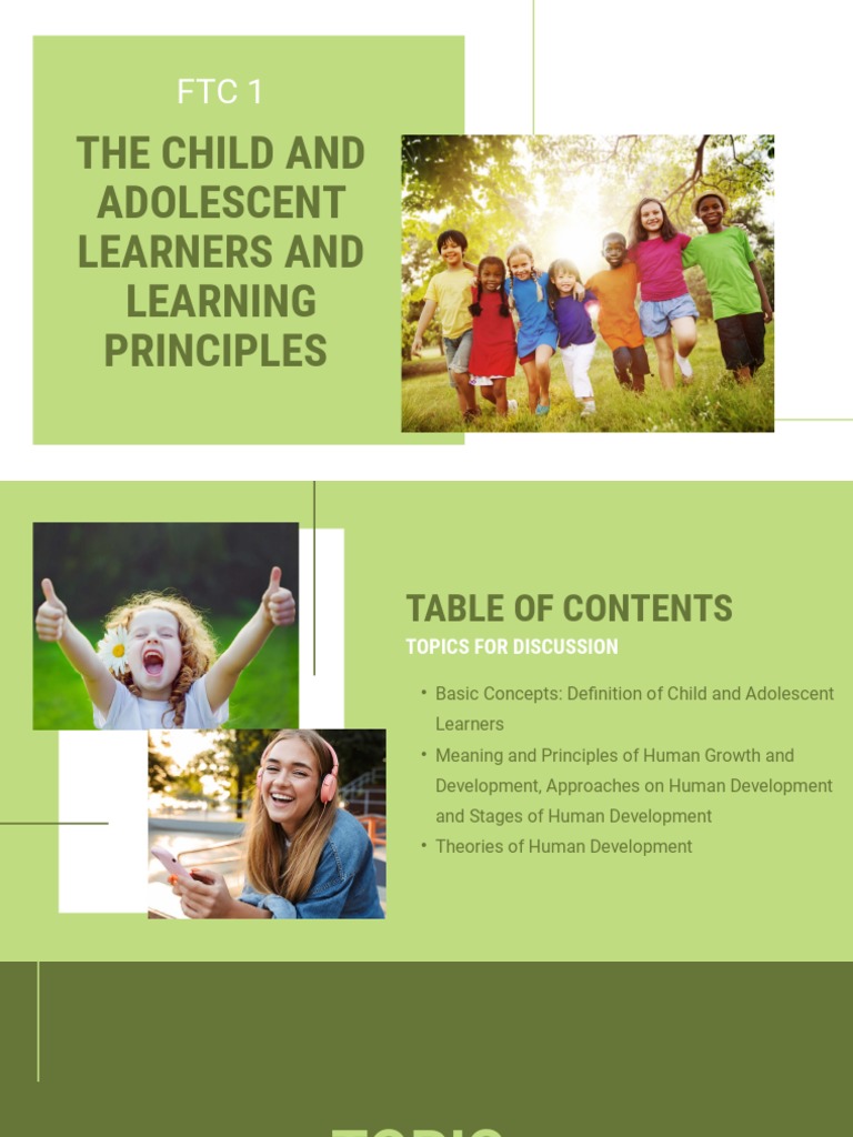 The Child and Adolescent Learners and Learning Principles | PDF ...