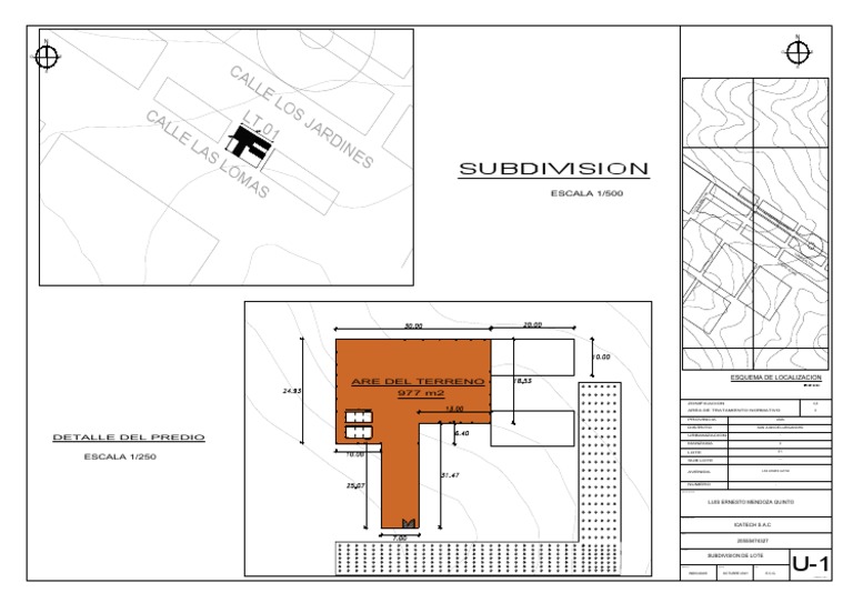 Plano de Sub Division de Lote San Juan de Lurigancho-Incatech Final | PDF