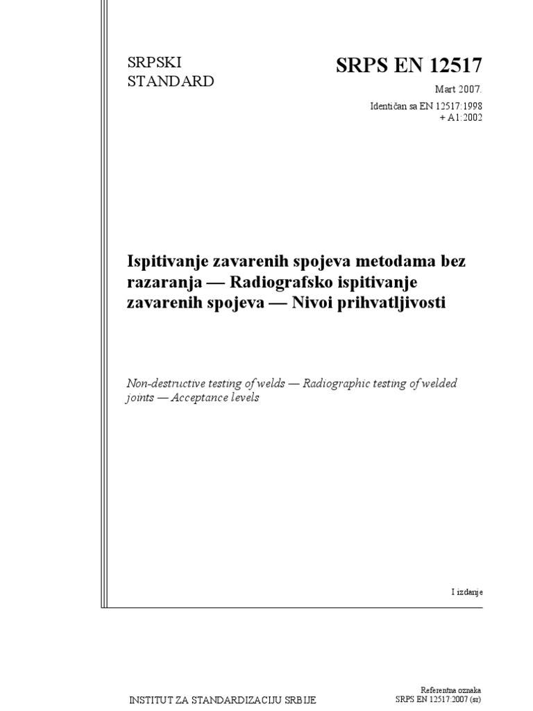 SRPS en 12517 | PDF