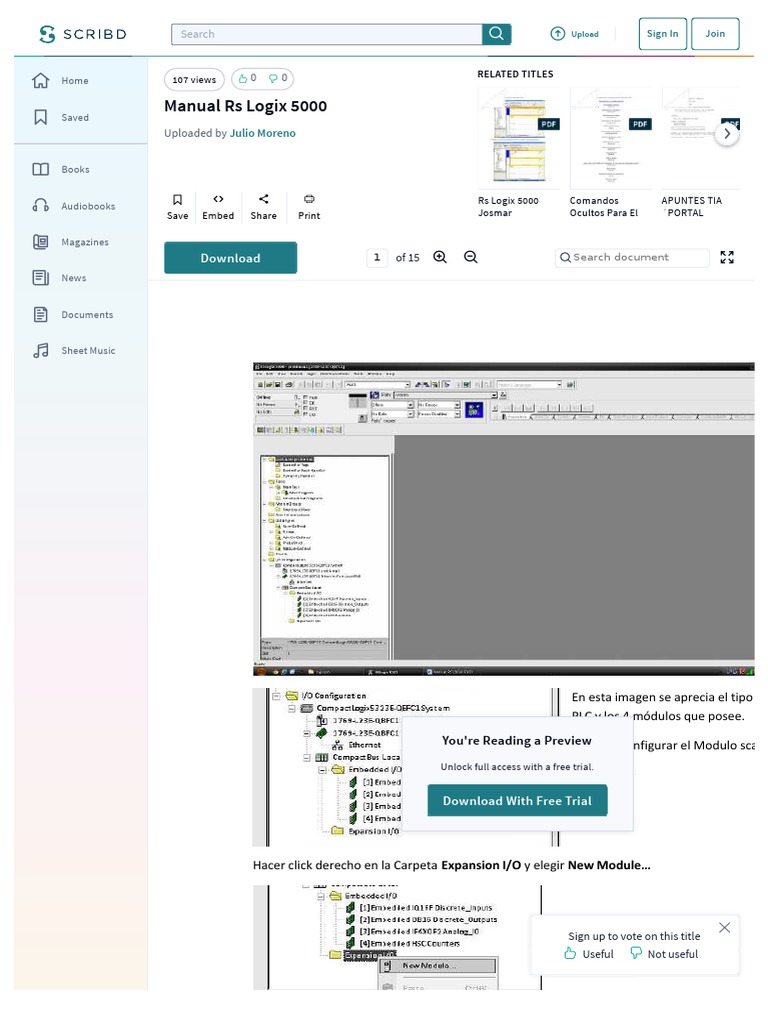 Manual Rs Logix 5000 | PDF