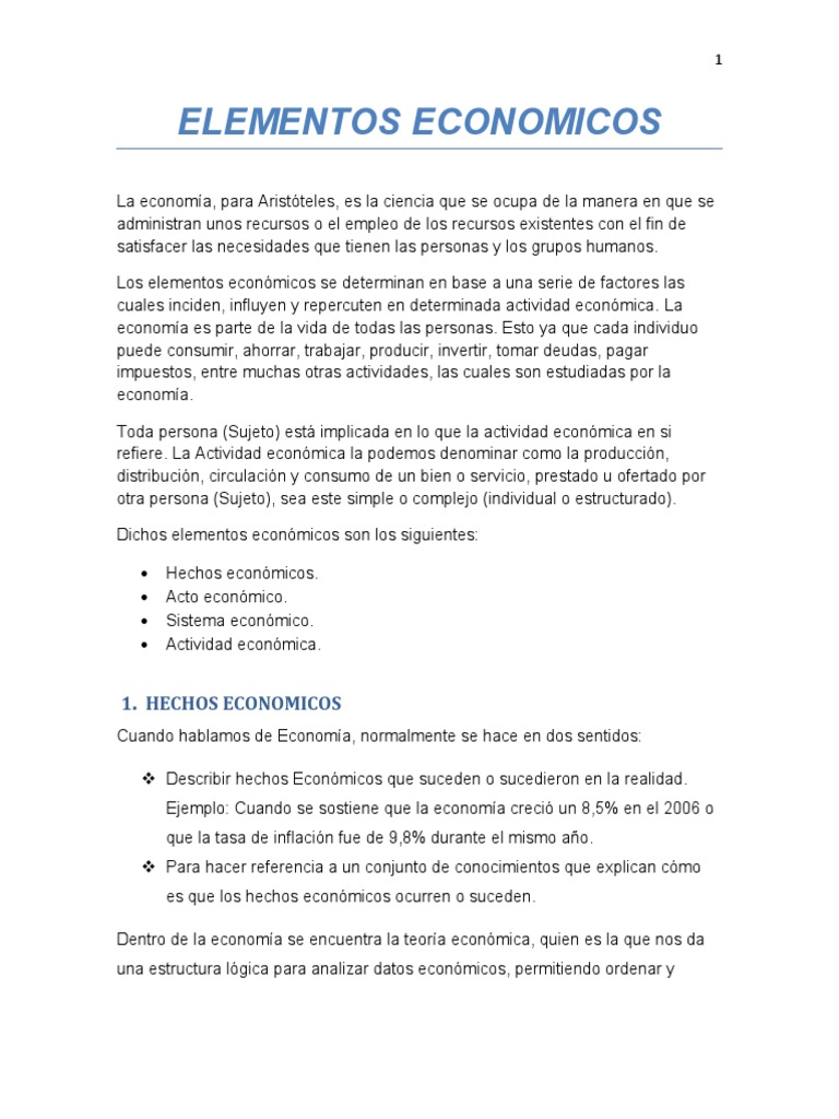 Elementos Economicos | Descargar gratis PDF | Capitalismo | Sistema ...