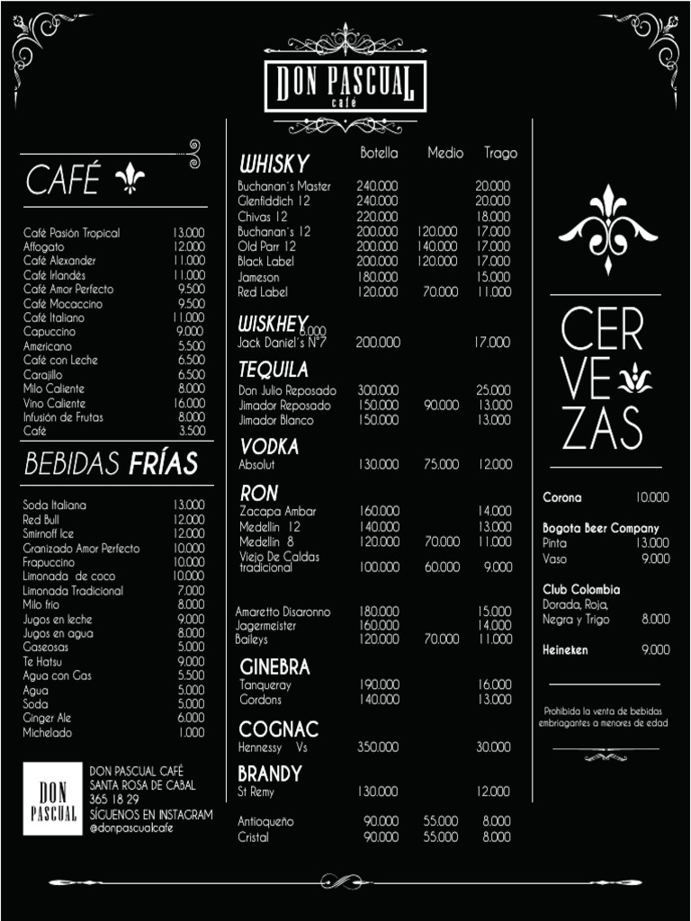 Carta Don Pascual | PDF | Lasaña | Alimentos