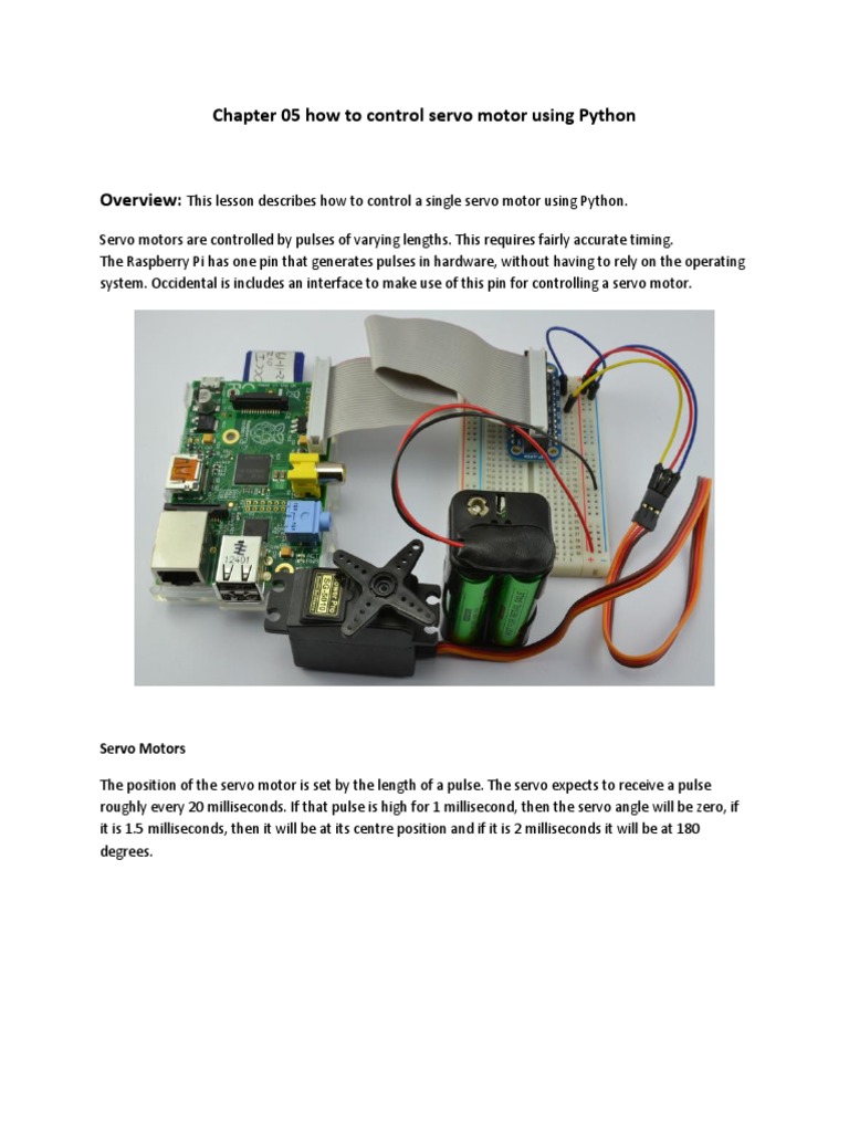Chapter 05 How To Control Servo Motor Using Python | Download Free PDF ...