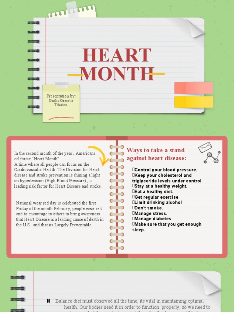 Heart Month Presentation Tibubosgaelic 1 | PDF | Cardiovascular ...