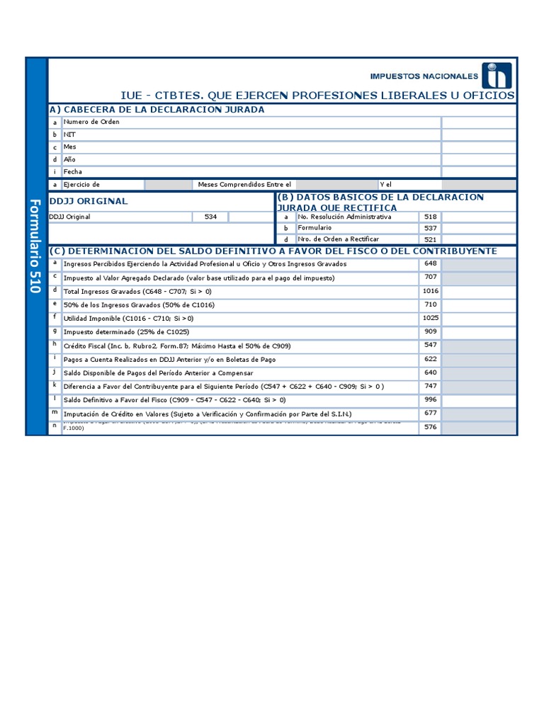 Form 510 | PDF | Impuestos | Pagos