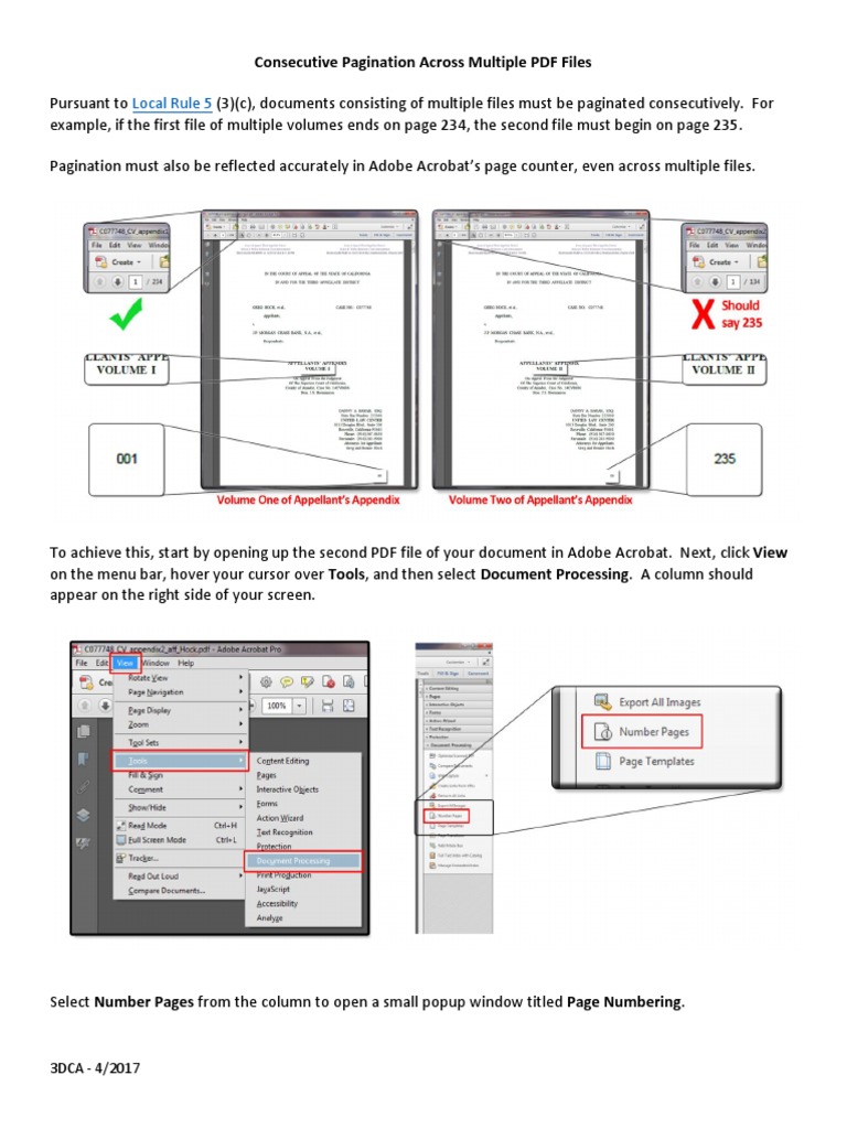 Dca Guide To Consecutive Pagination | PDF