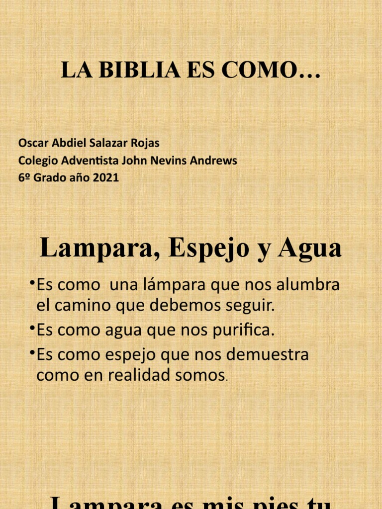 La Biblia Es Como | PDF