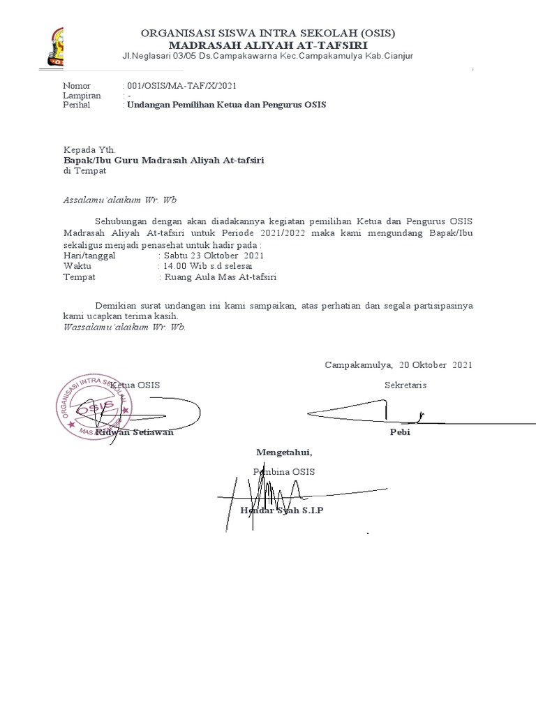 Surat Undangan Pemilu | PDF