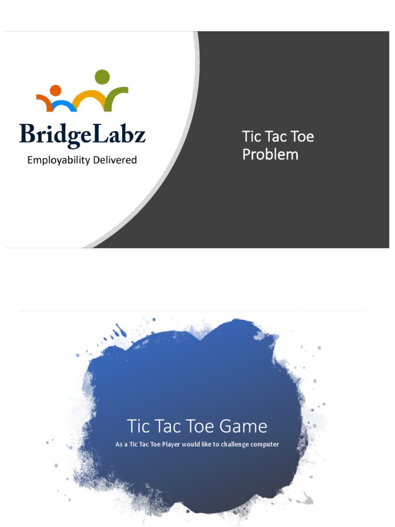 01 Tic Tac Toe Problem | PDF