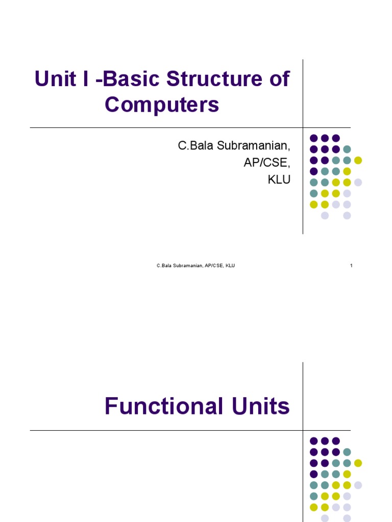 Basic Structure Of Computers And Functional Units Explained Pdf Computer Data Storage