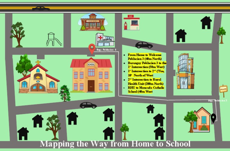 Route Directions: Home to School in Poblacion 3 | PDF
