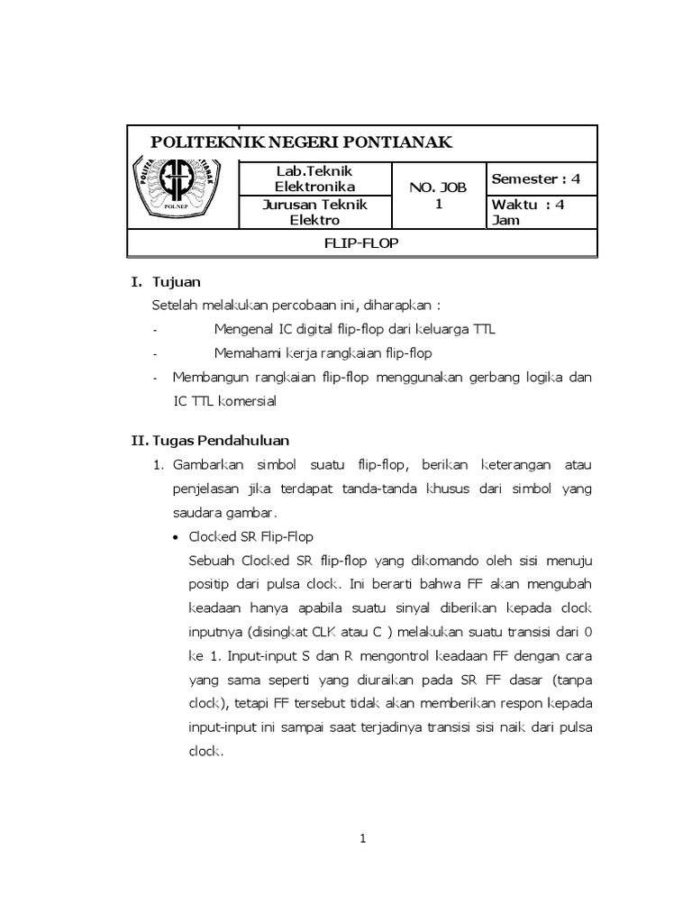 Job 1 Flip Flop | PDF