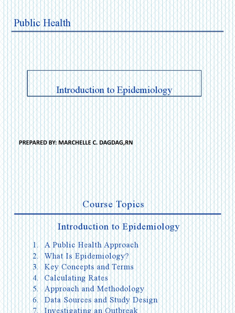 Public Health: Introduction To Epidemiology | PDF | Epidemiology | Transmission (Medicine)
