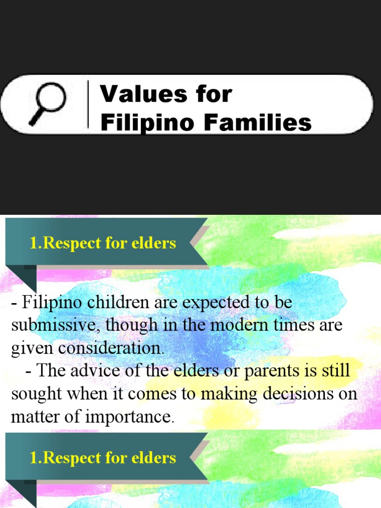 Values For Filipino Family | PDF | Human Development | Human Nature