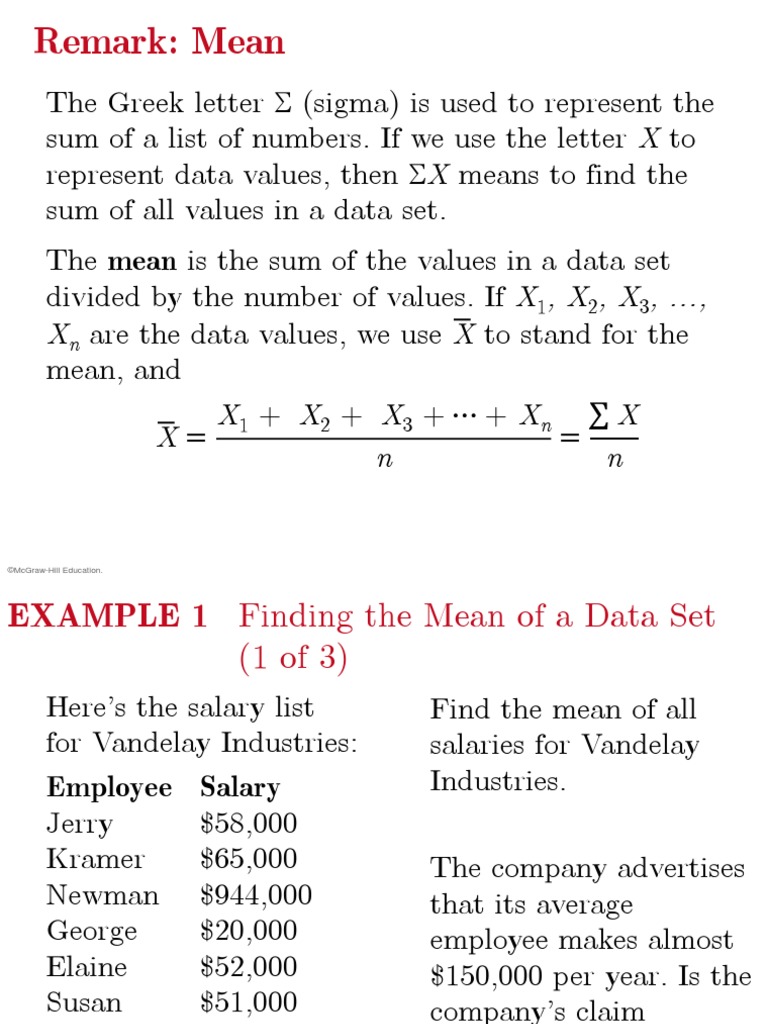 Stat 03 | PDF | Mean | Average