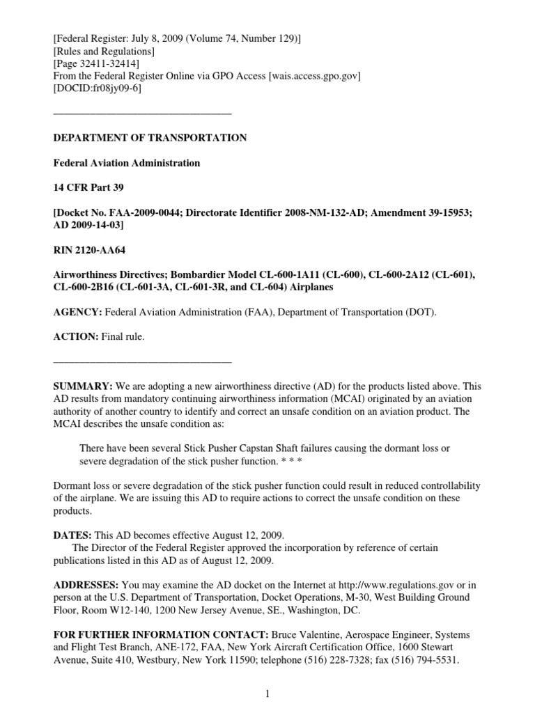 2009-14-03 | PDF | Federal Aviation Administration | Rulemaking