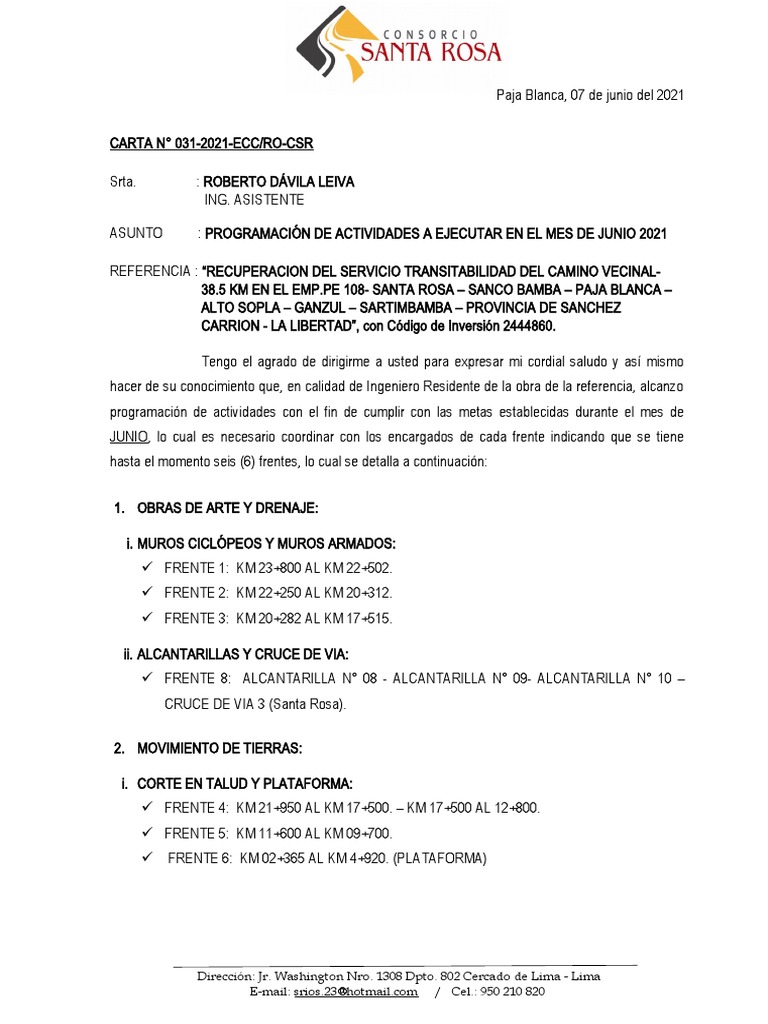 Carta #031-2021ecc-Ro-Csr | PDF