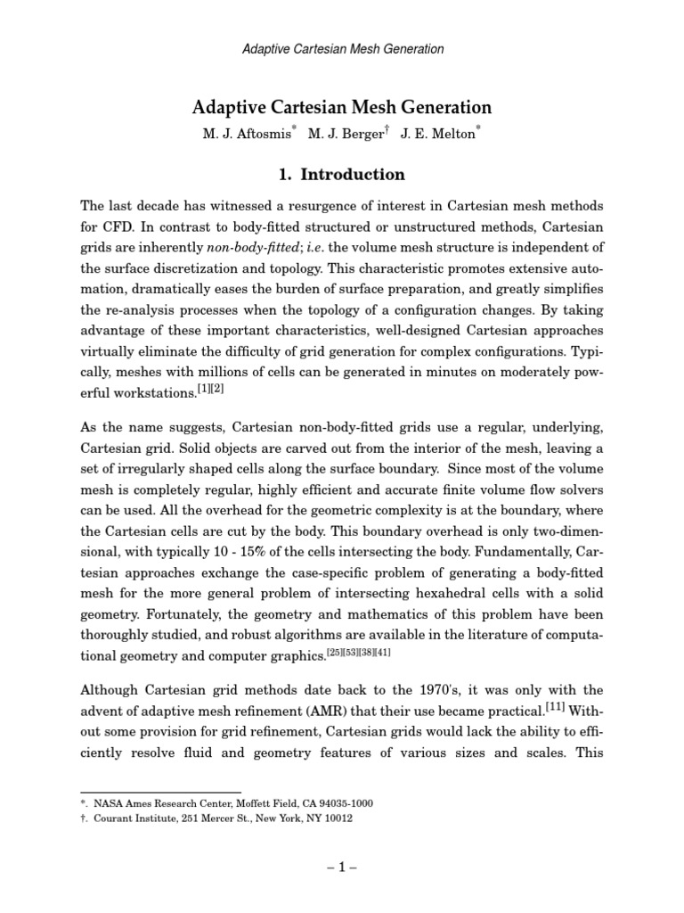 Adaptive Cartesian Mesh Generation | PDF | Coordinate System | Triangle