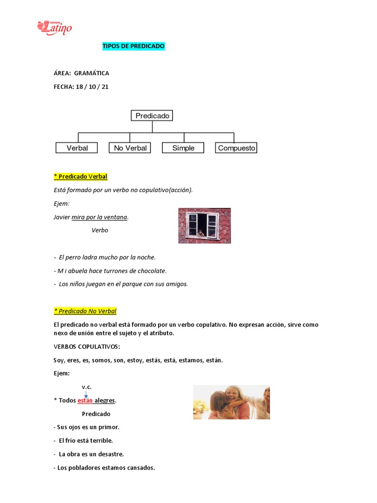 Clases y Tipos de Predicado en Gramática | PDF | Predicado (Gramática ...