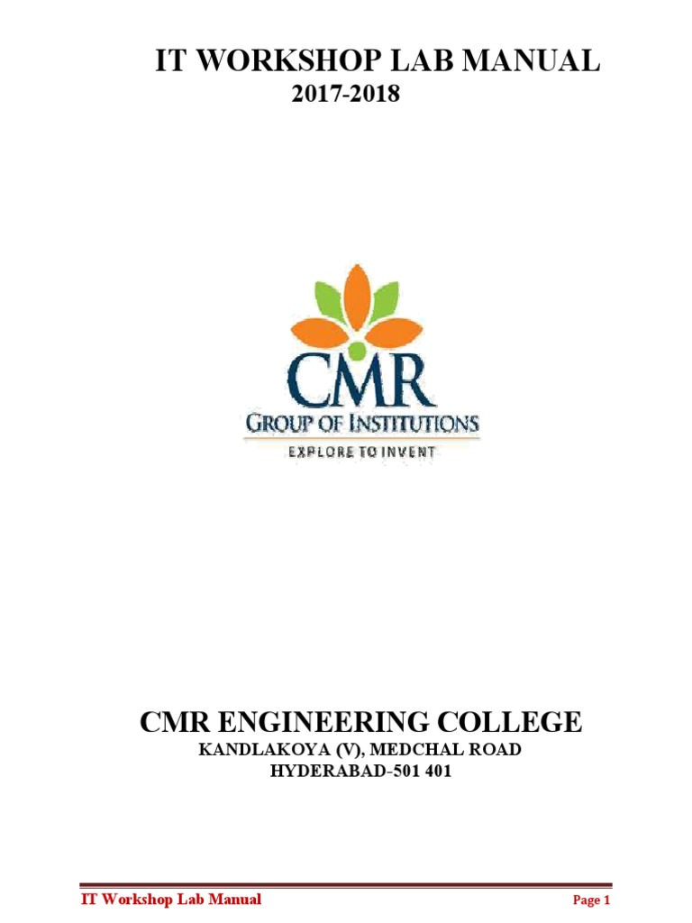 It Workshop Lab Manual It Workshop Lab Manual It Workshop Lab Manual ...