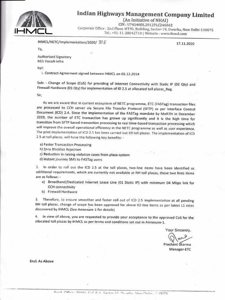 Letter For Implementation of ICD 2.5 | PDF | Internet Protocols ...