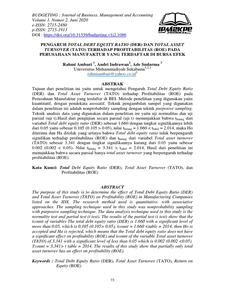 Tato Terhadap Roe | PDF | Pengelolaan Keuangan & Uang