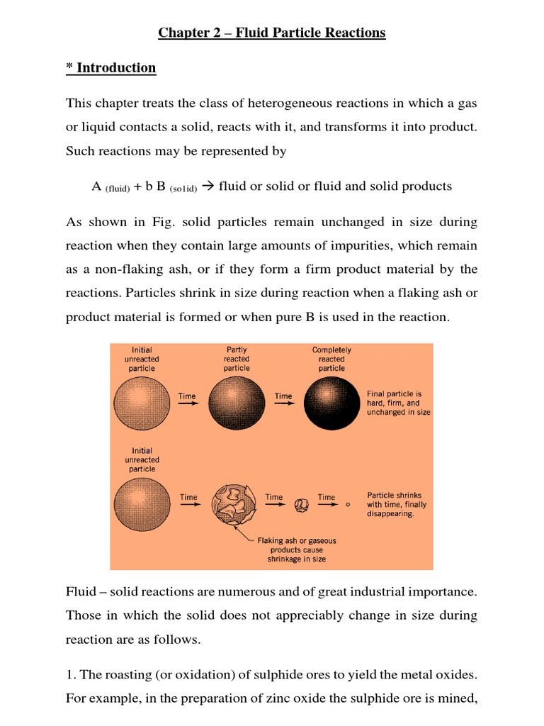2b - Chapter 2 - Fluid Particle Reactions-1 | PDF | Reaction Rate | Gases