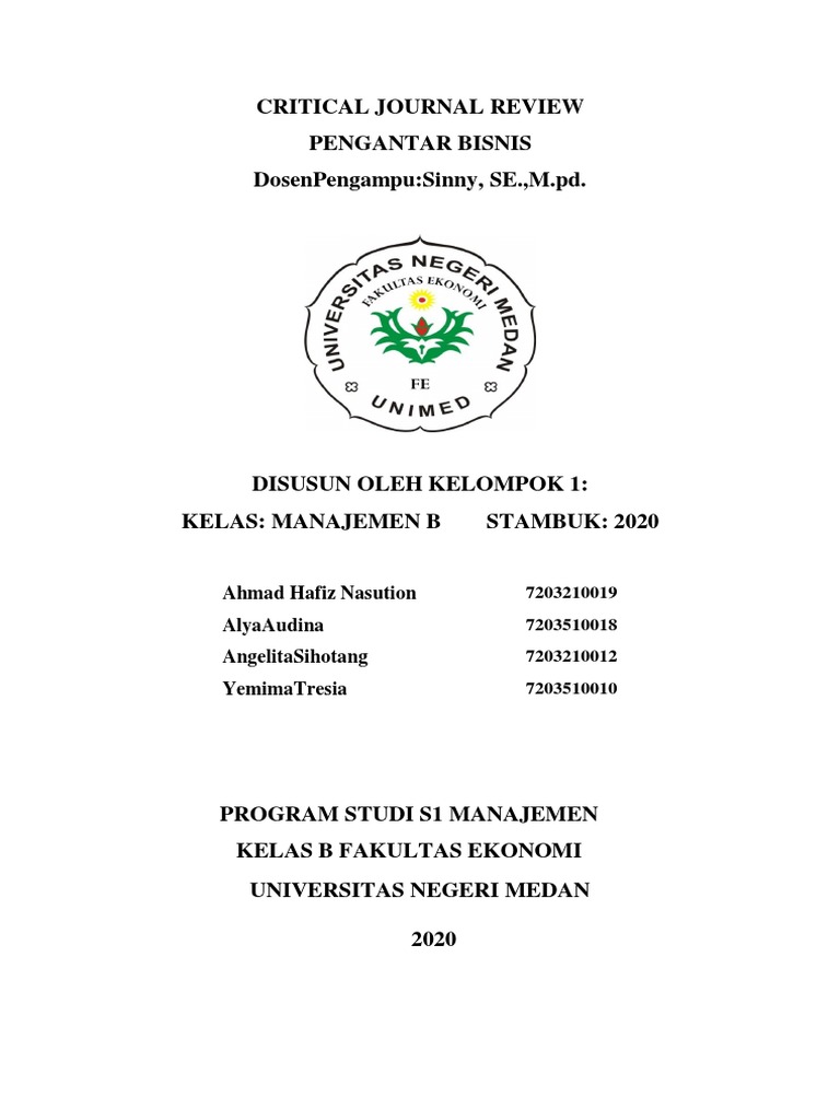 CJR Pengantar Bisnis Kelompok 1 | PDF