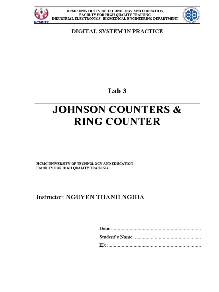 Lab Report on Johnson Counters and Ring Counters Using the HEF4017 ...