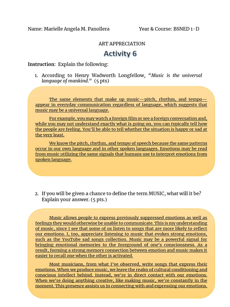 Art Appreciation for Students | PDF | Emotions | Science